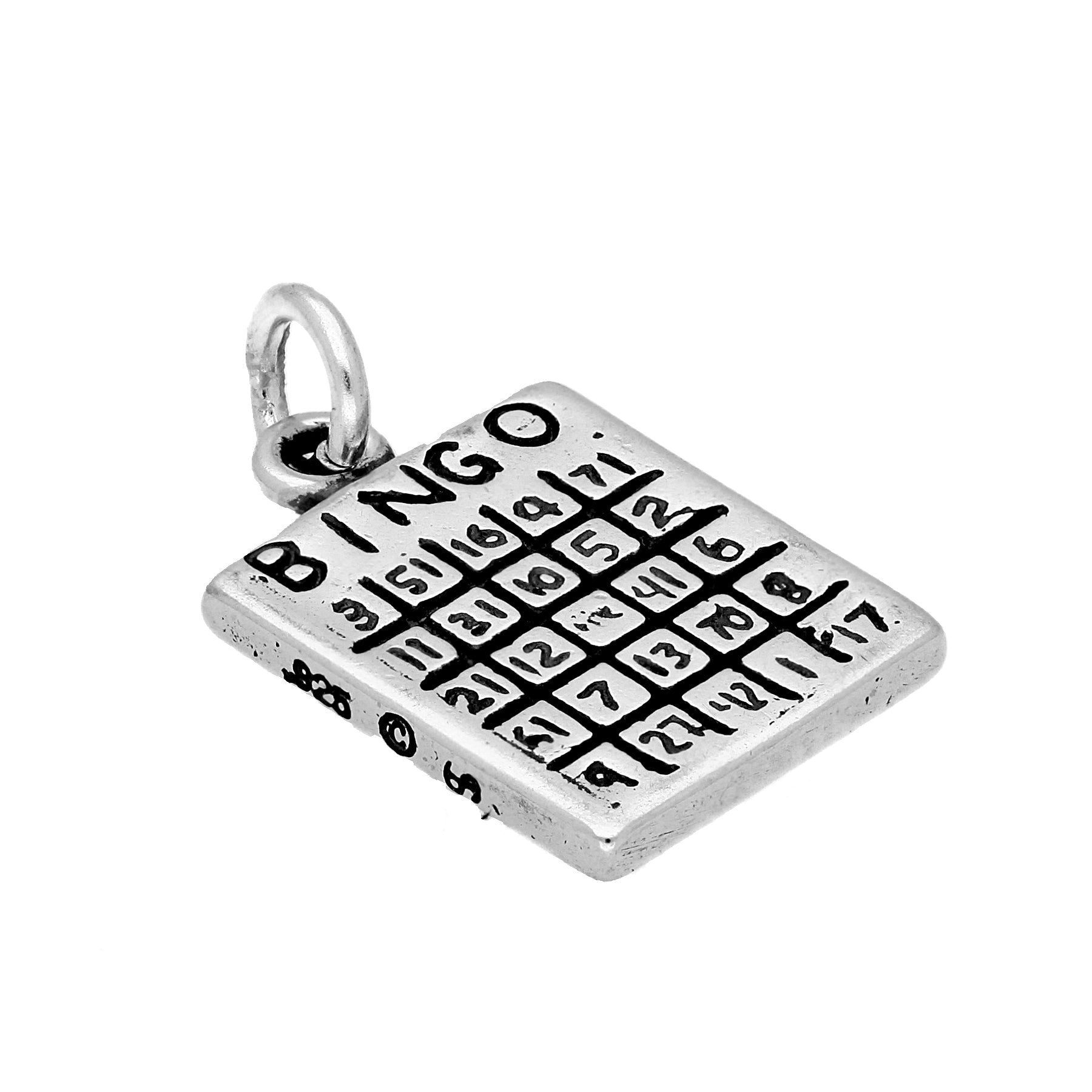 Sterling Silver Bingo Card Charm | TheCharmWorks