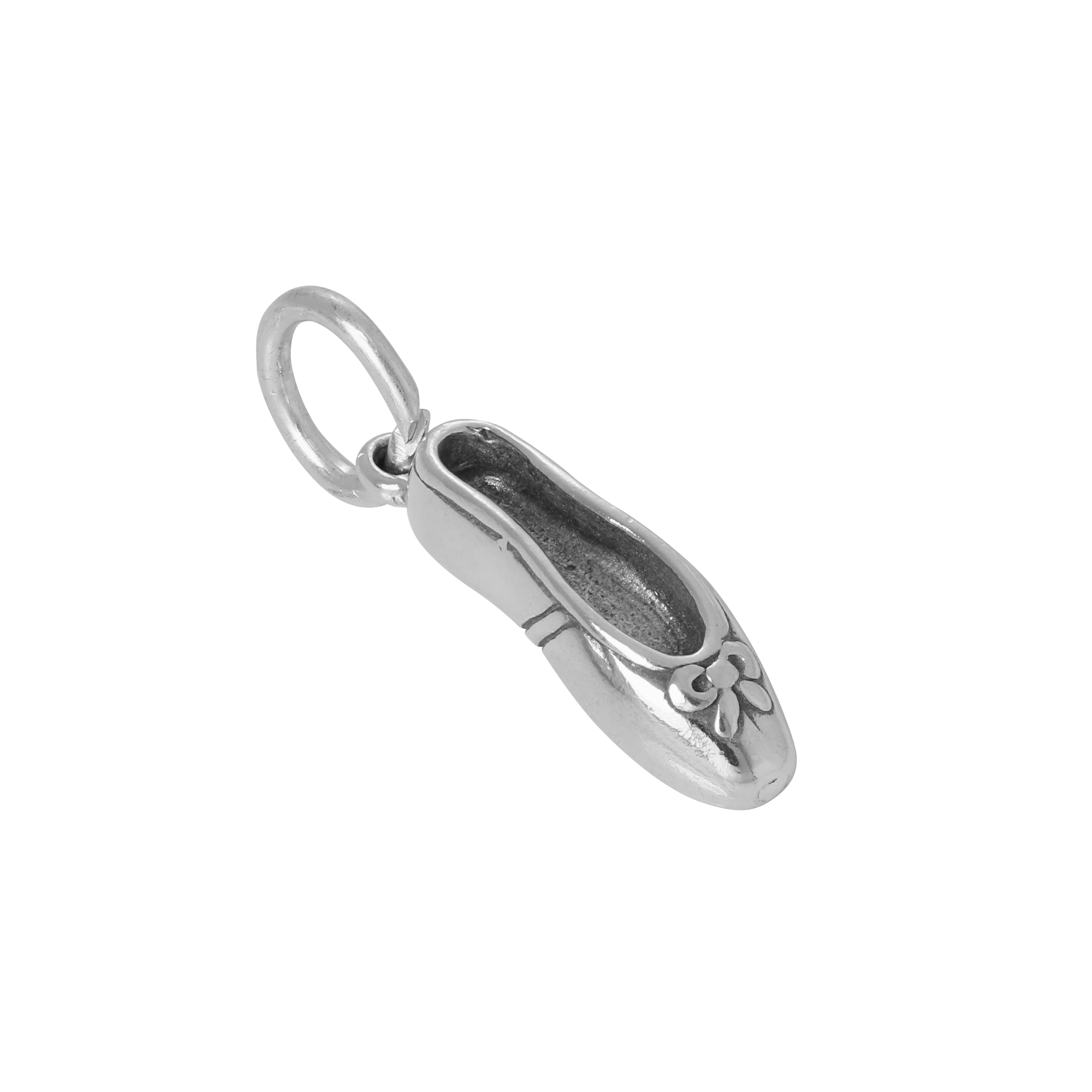 Sterling Silver Ballet Slipper Charm | TheCharmWorks
