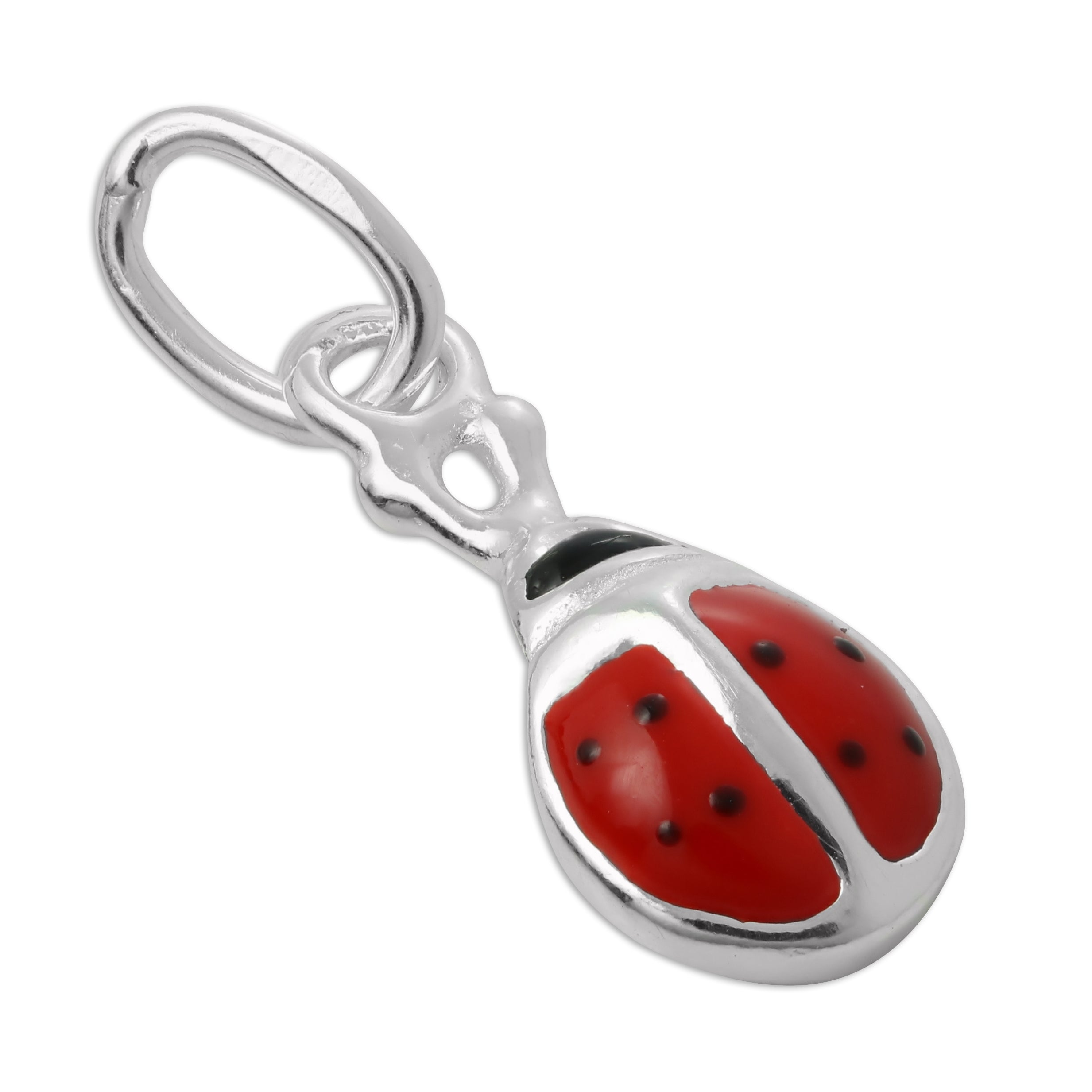 Sterling Silver & Enamel Ladybird Charm | TheCharmWorks