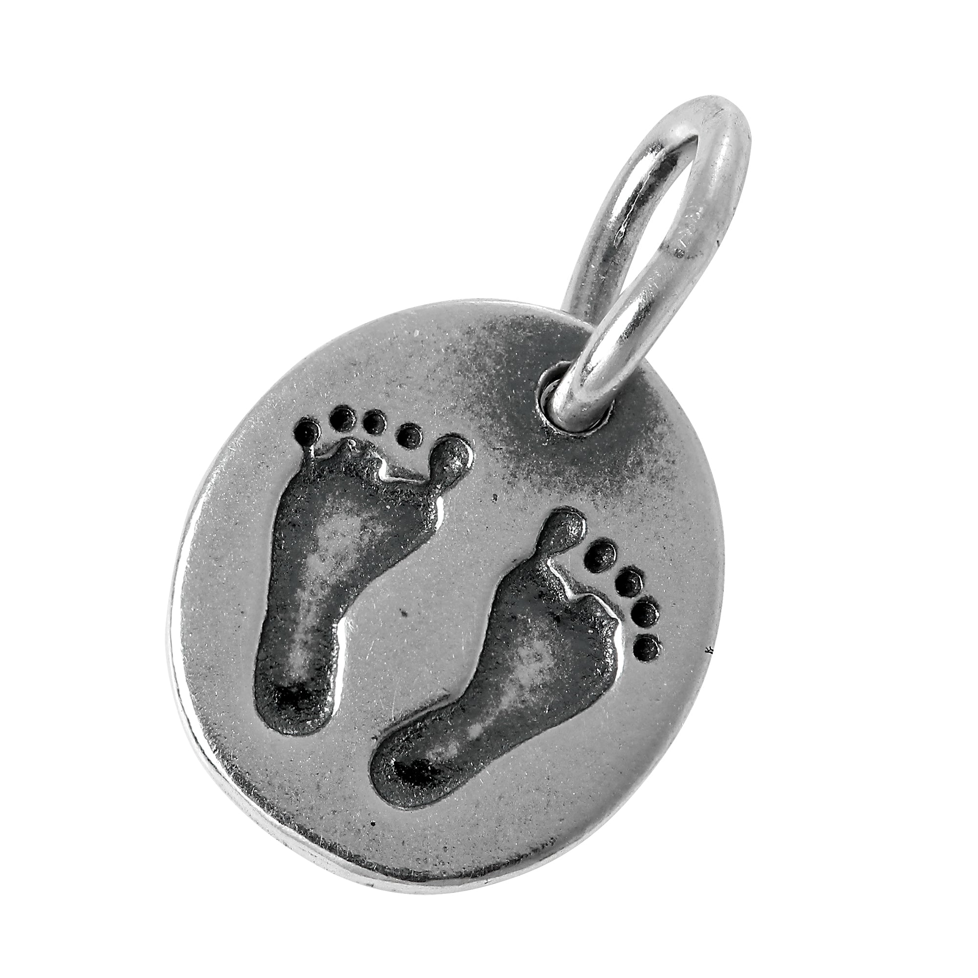Sterling Silver Baby Feet Print Charm | TheCharmWorks