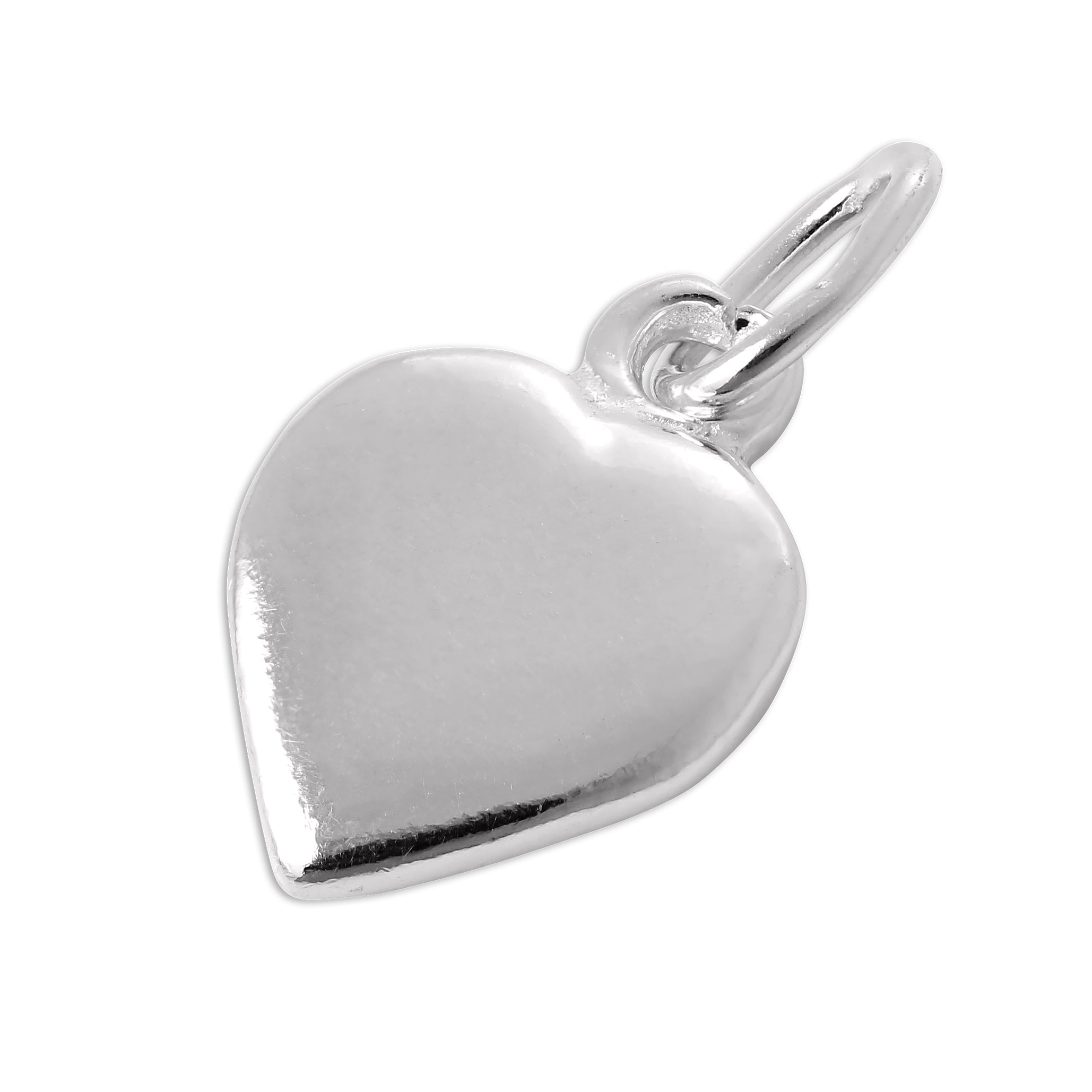 Sterling Silver Flat Heart Charm | TheCharmWorks