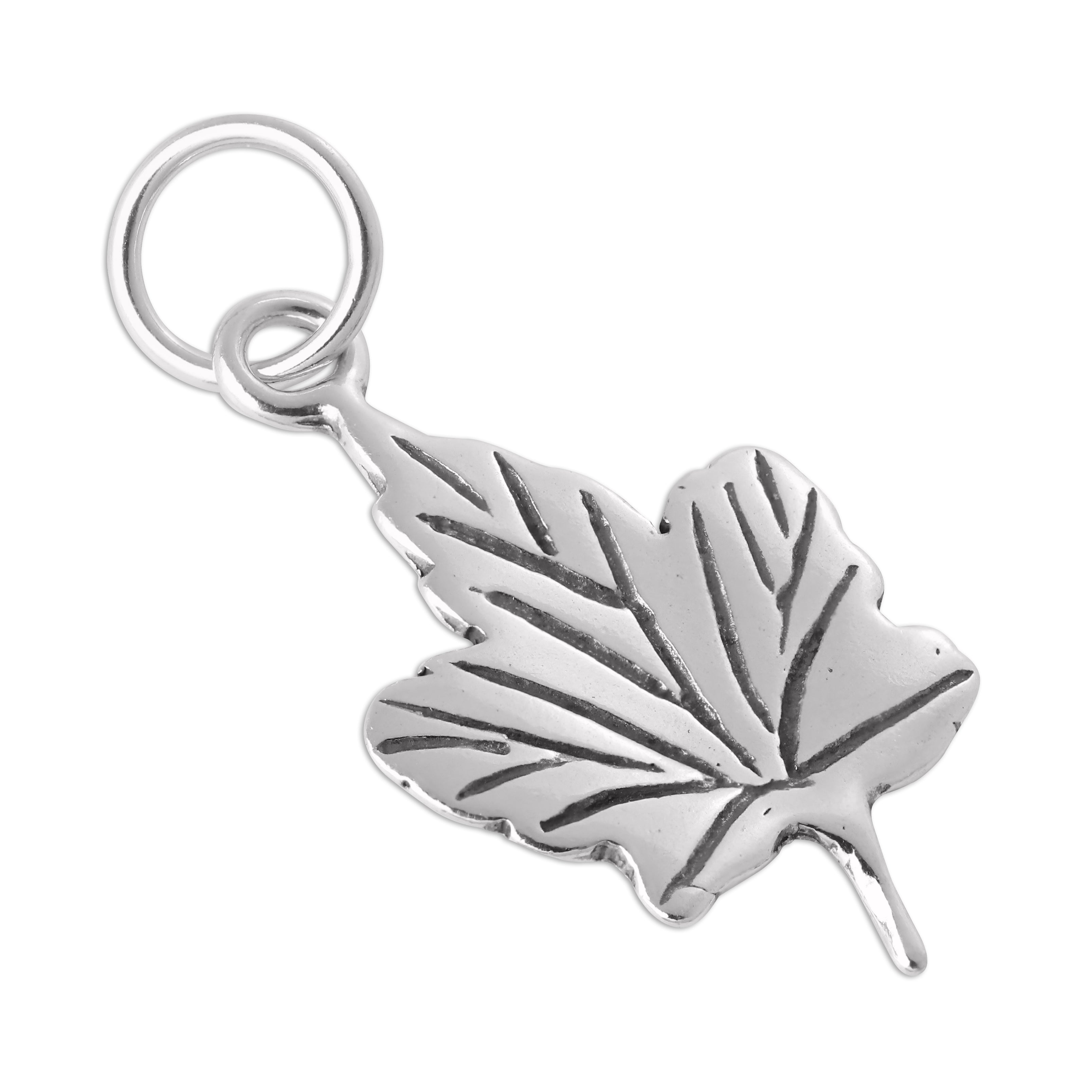 Sterling Silver Leaf Charm | TheCharmWorks