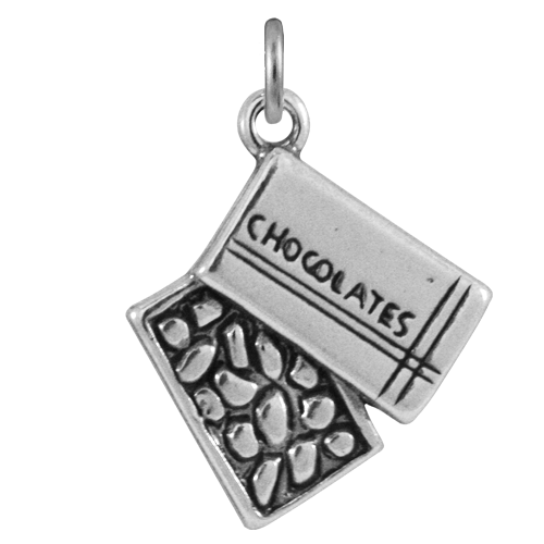 Sterling Silver Chocolate Box Charm | TheCharmWorks